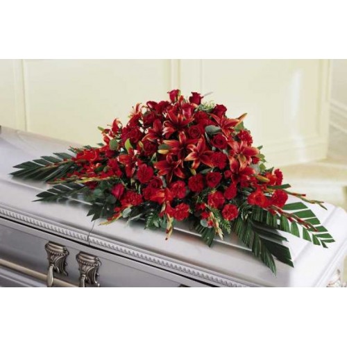 The Red Splendor Casket Spray (FTD® - S26-3806) by FlowersEzGo.com™