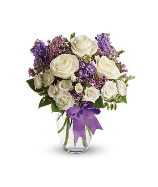 Peaceful White Lilies Basket (Teleflora® - T228-1A) by FlowersEzGo.com™