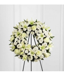 Serenity Wreath (Teleflora® - T239-3A) by FlowersEzGo.com™