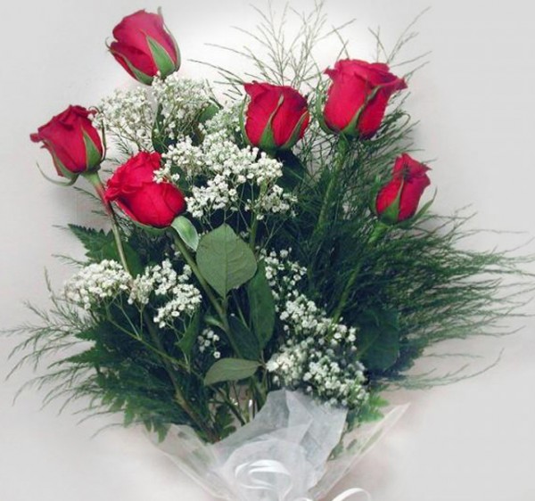 Bouquet of six roses (WFN® - R-0006) by FlowersEzGo.com™